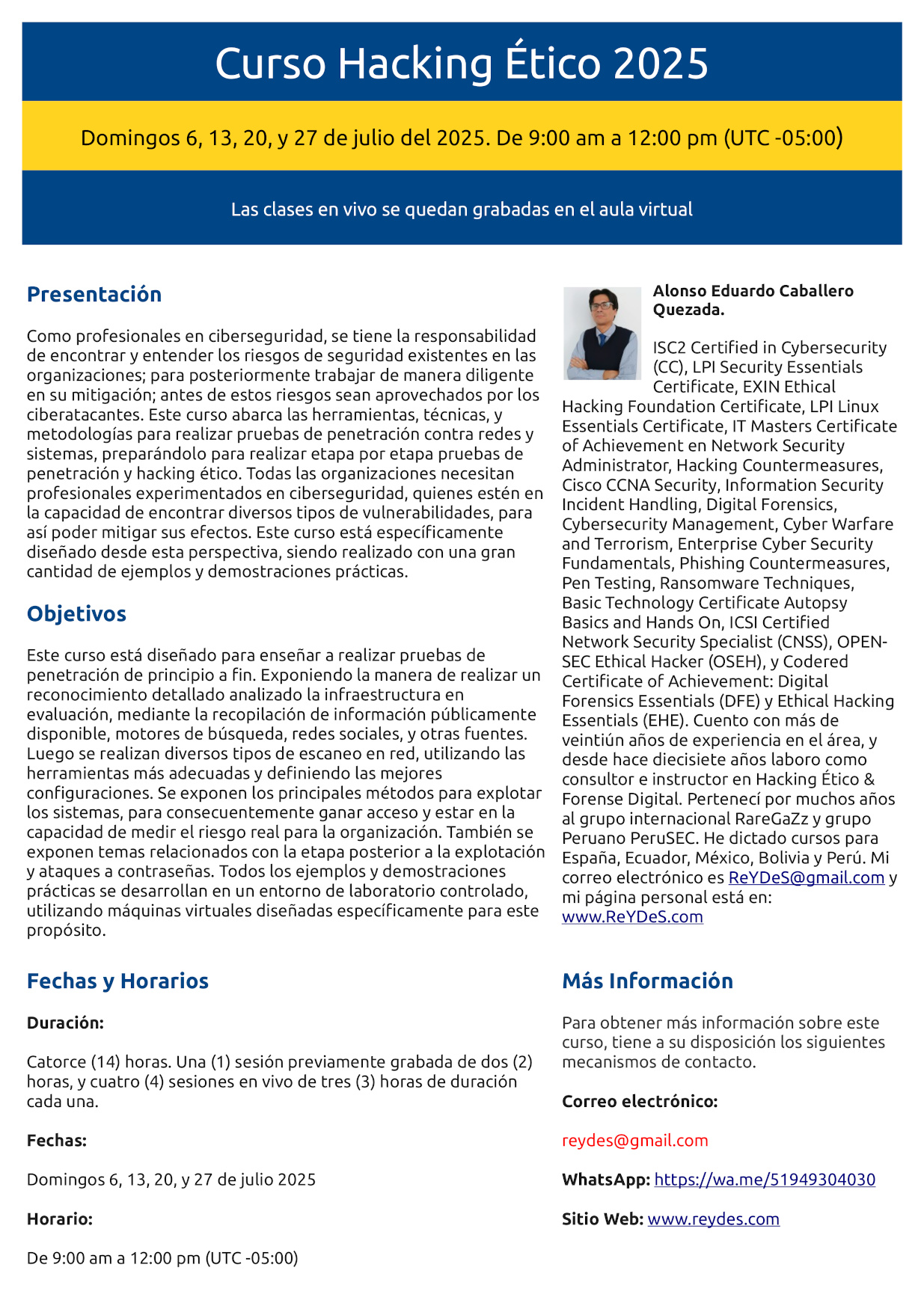 Curso de Hacking Ético | Alonso Caballero / ReYDeS
