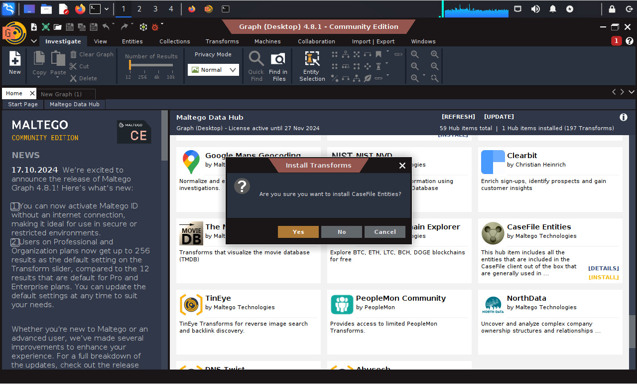 Maltego CaseFile | Alonso Caballero / ReYDeS