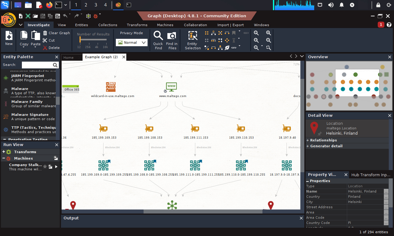 Maltego CaseFile | Alonso Caballero / ReYDeS
